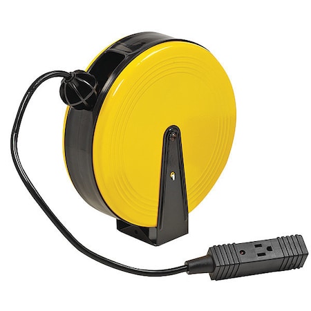 BAYCO PRODUCTS INC 16/3 Retractable Cord Reel 3 Outlets 120VAC Voltage ...