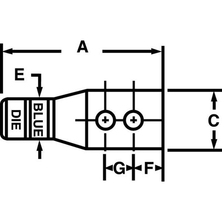 Abb Two Hole Lug Compression Connector, 8 AWG 54850BE | Zoro