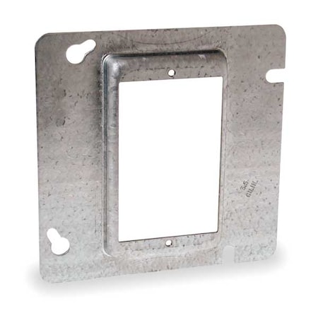 Raco Plaster Ring, 1 Gang, Galvanized Zinc, Square Box Type 837 | Zoro