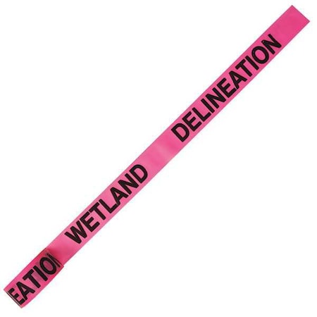 Zoro Select Flagging Tape, Wetland Delineation, Fluorescent Pink, 1 1/2 ...