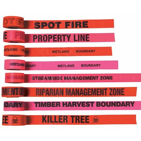 Zoro Select Flagging Tape, Killer Tree, Fluorescent Orange, 1 1/2 in ...