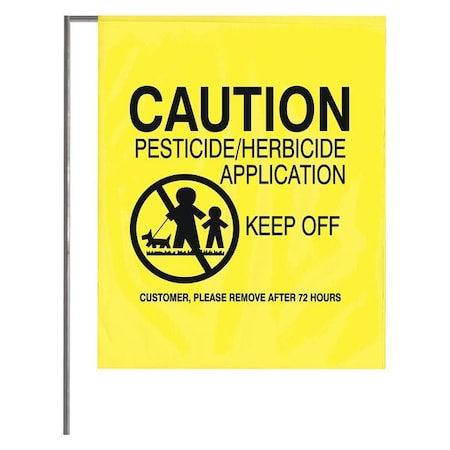 Zoro Select Marking Flag, Yellow, Pesticide, Vinyl, PK50 BP4518YBK815 ...