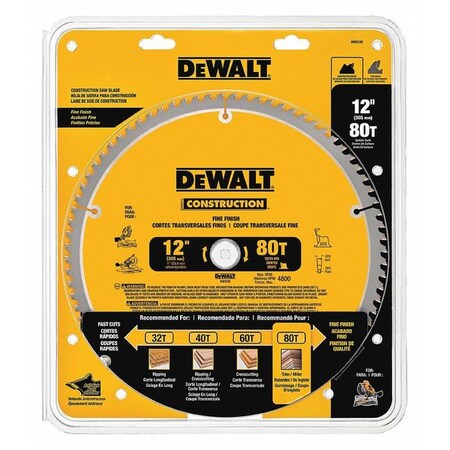 Dewalt 12" Construction Miter Saw Blades DW3128 | Zoro