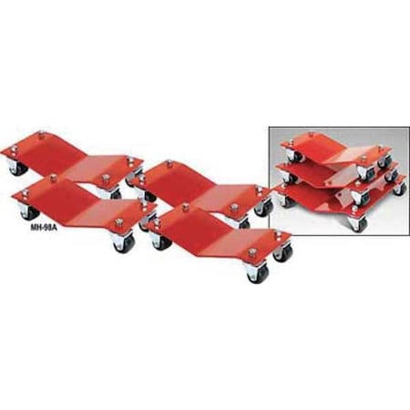 Auto Dolly Car Dollies, 12 x 16 In, 6000 Lb, PK4 M998002 | Zoro