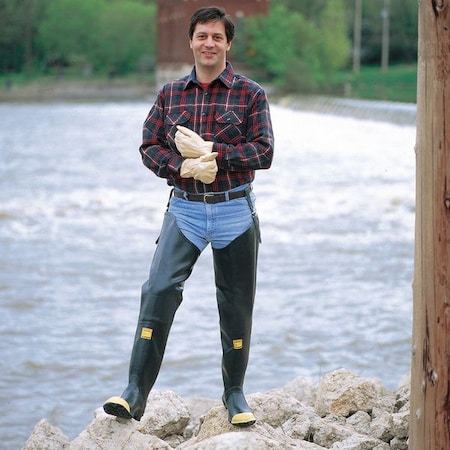 Ranger Hip Boots, 36 In, Black, Steel Toe, 9, PR 2143/9 | Zoro