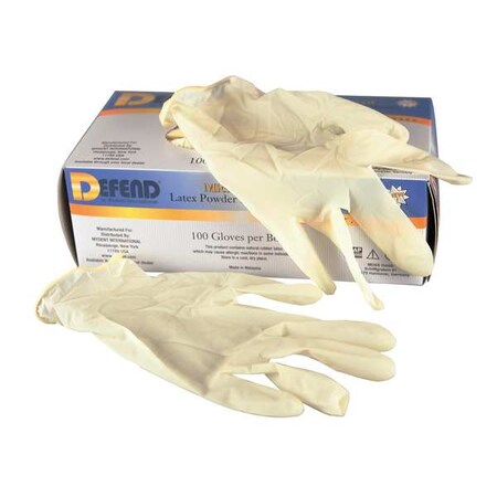 ZORO SELECT Natural, S, 4.00 mil, Powder-Free, Disposable Gloves, - 3NFE6