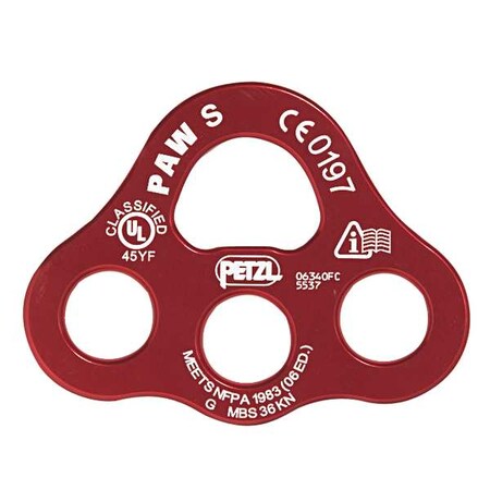 Paw Anchor Plate S, Aluminum, 8100 lb., Red P63 S | Zoro