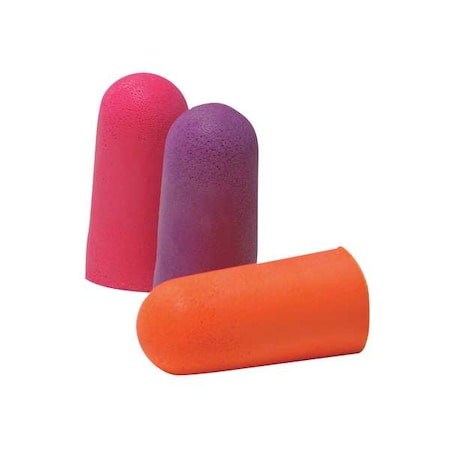 3M Nitro Disposable Foam Ear Plugs, Bullet Shape, 32 dB, Assorted, 200 ...