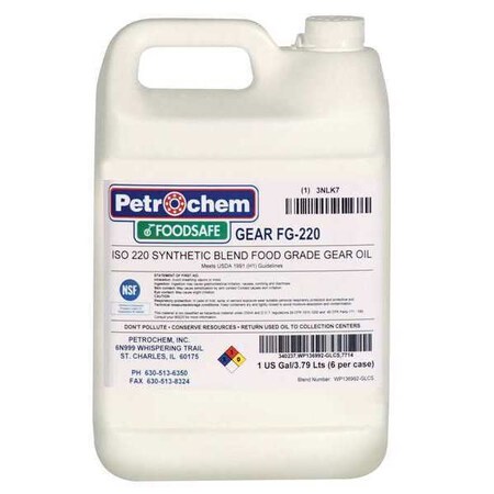 Petrochem 1 gal, Drum, Semi-Synthetic, Clear FOODSAFE GEAR FG-220-001 | Zoro