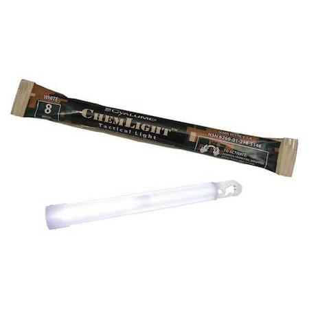 Chemlight By Cyalume Technologies Lightstick, White, 6 In. L, 8 hr ...