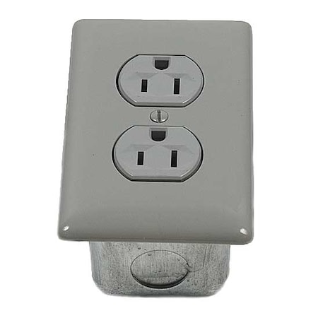 Porta-King Standard Duplex Outlet, No-Wire, 115V, Gray STD115VK1 | Zoro