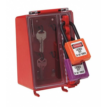 Brady Group Lockout Box, 8 Locks Max, Red 50938 | Zoro