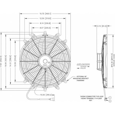 Maradyne Cooling Fan,16 Inch,12 VDC,2170 CFM (M162K) | Zoro