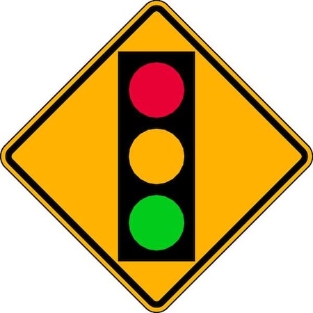 Lyle Stop Light Traffic Sign, 18 in Height, 18 in Width, Aluminum ...