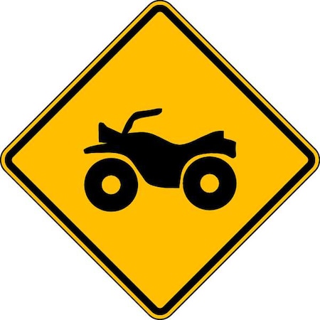 Lyle ATV Crossing Traffic Sign, 24 in Height, 24 in Width, Aluminum ...