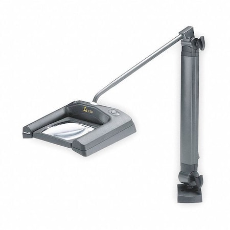 Waldmann Magnifier Task Light, Reach 35 In, Black 138-425-000 | Zoro