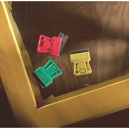 Stanley Scraper, Length 1 13/16 in, Blade Width 1 1/2 in, Steel, Yellow ...