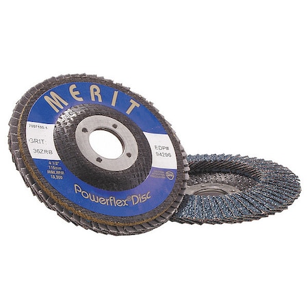 Merit Flap Disc, 4 In x 60 Grit, 5/8 08834193429 | Zoro