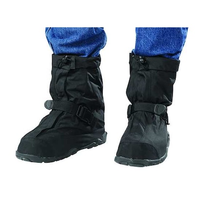 Neos Overshoe Overboots, Mens, L, Adj Strap, Blk, Nylon, PR VIS1/L | Zoro