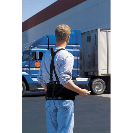 Condor Back Support, Universal, Black 3RVA8 | Zoro