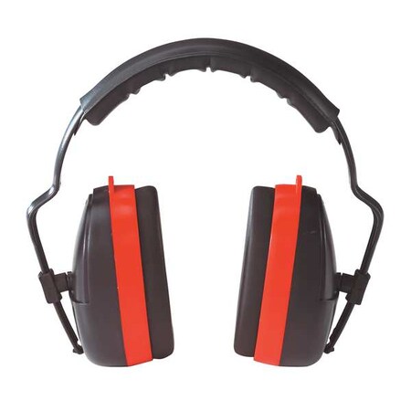 ELVEX Multi-Position Ear Muffs, 28 dB, MaxiMuff, Black/Red (HB-35) | Zoro