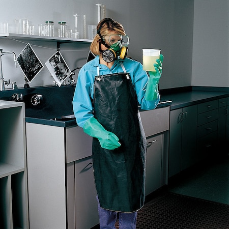 Ansell AlphaTec Bib Apron, Nitrile, 19 mil Thick, Shin Length, Loop ...