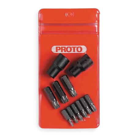 Proto 11 Piece Torx Bit Set, 3/8 in J5239P | Zoro