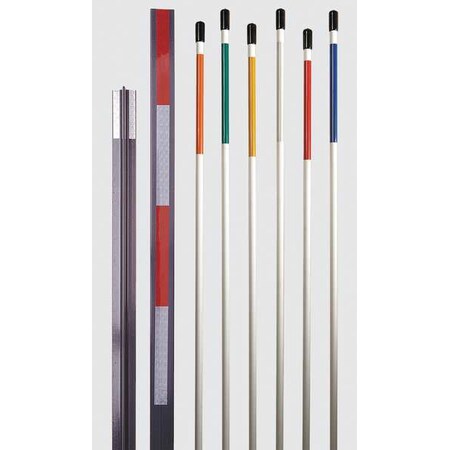 Zoro Select Reflective T-Post Marker, Red/White, 60 H RE889 | Zoro