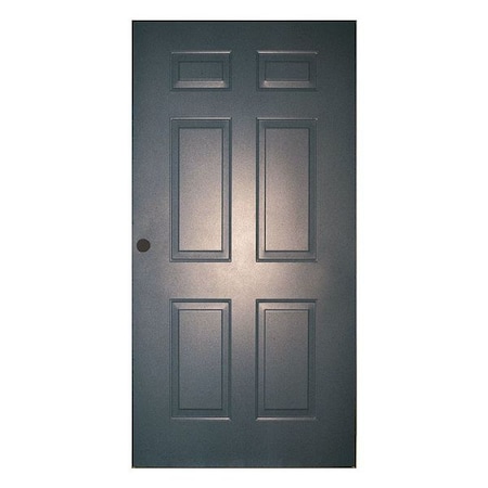 Ceco Six Panel Security Door, 80 in H, 36 in W, 1 3/4 in Thick, 18 ...