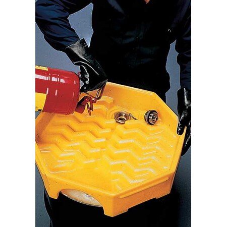 Ultratech Drum Funnel, Lockable, Yellow / Yellow, No Flame Arrester, 23 ...