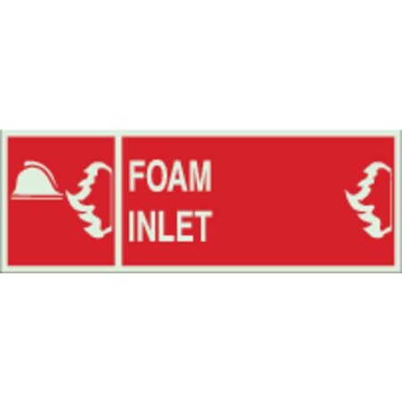 Brady Foam Inlet Sign, 5" Height, 14" Width, Plastic, Rectangle ...