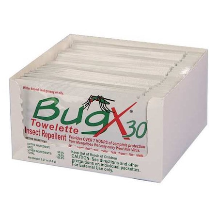 Bugx Insect Repellent, PK25 18-725 | Zoro