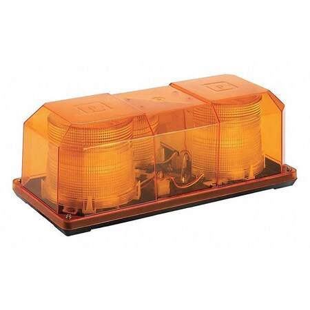 Federal Signal Mini Lightbar, Strobe, Amber, Perm, 15 In 453001-02SB | Zoro