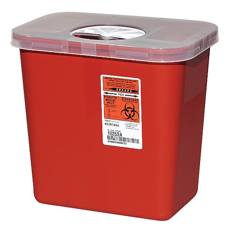 Covidien Sharps Container, 2 Gal., Rotor Lid, PK5 SR8Q100525 | Zoro