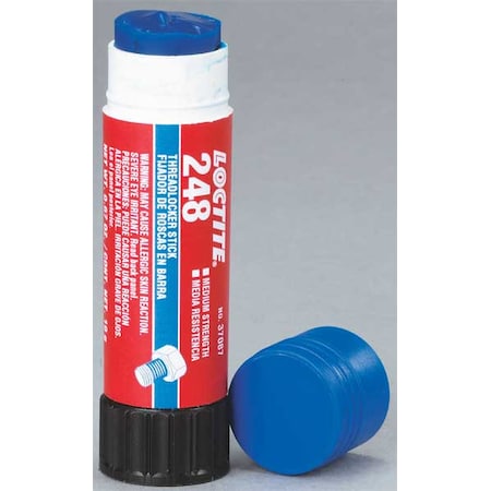 Loctite Threadlocker, LOCTITE 248, Blue, Medium Strength, Solid, 0.67 ...