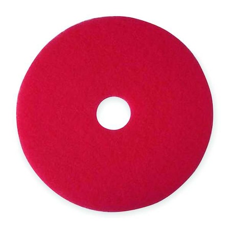 3M Buffing and Cleaning Pad, 20 In, 3 1/4 in Center Hole, Red, 5 Pack ...