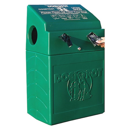 Dogipot 10 gal. Green Polyethylene Rectangular Pet Waste Container 1005 ...