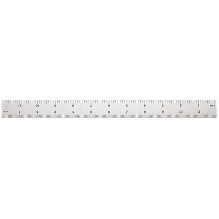 GENERAL Rigid Steel Rule,12 In,4R Grad (CF1264) | Zoro