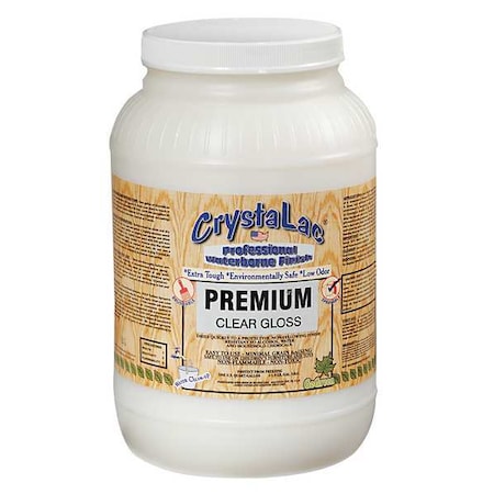 Crystalac Waterborne Lacq Finish, Clear, Gloss, 1 gal 2148 | Zoro
