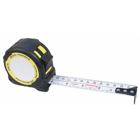 Fastcap Tape Measure, 1 In x 16 ft, Black/Yellow PMS-16 | Zoro