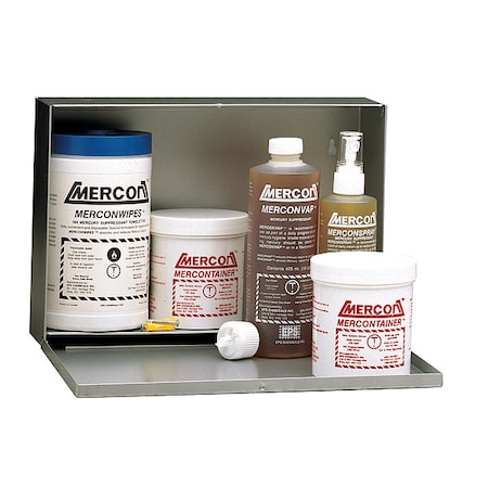 Mercon Mercury Spill Kit, 1/8 gal Capacity, Box, White MERCONKIT I | Zoro