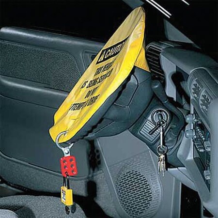 Accuform Danger, Do Not Operate Or Move Vehicle This Cover May Only Be ...