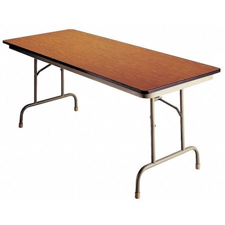 Zoro Select Rectangle Folding Table, 36 in W, 96 in L, 30 in H, Walnut ...