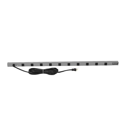 Power First Outlet Strip, 8 -Outlet NEMA 5-20R, NEMA 5-20P, 6 ft., Gray ...
