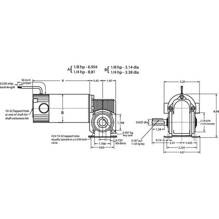 Dayton DC Gearmotor, 360 rpm, 90V, TENV 3XA77 | Zoro