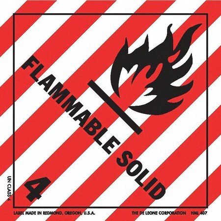 Zoro Select Label.Flammable Solids 3XCG9 | Zoro