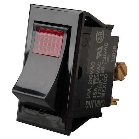 Carling Technologies Lighted Rocker Switch, SPST, 3 Connections LTILA54 ...