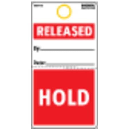 Electromark Tag, Released, Cardstock, 5 3/4 in H x 3 in W, White ...