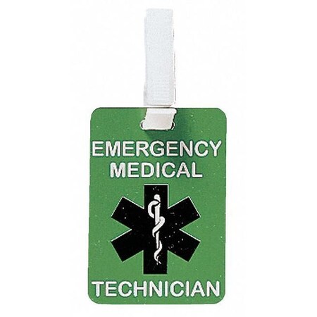 Zoro Select EMT Identification Badge, 4 x 2.5 3XDY9 | Zoro