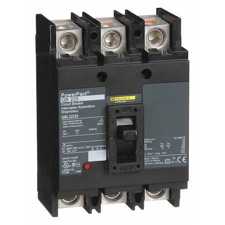 SQUARE D 225A, 3 pole Molded Case Circuit Breaker, POWERPACT Q, 240V AC ...
